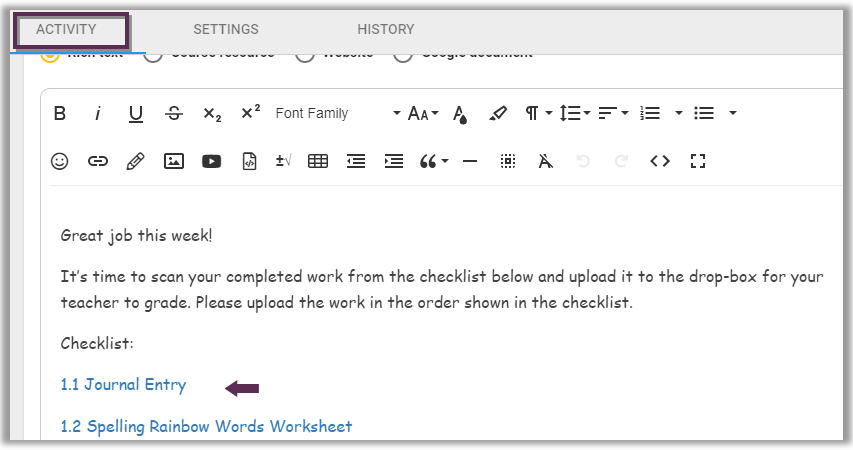 Edit Graded Activity – Training and Professional Development
