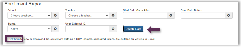 Update Enrollments (Start Dates, End Dates, and Status) – Training and ...