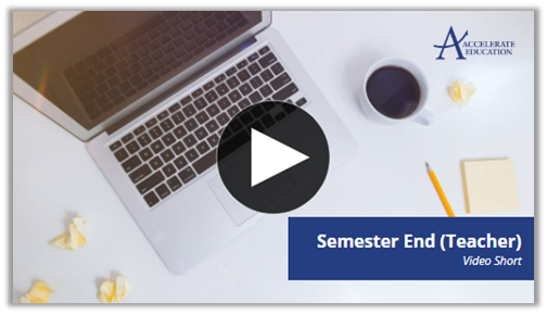 Teacher Semester End Procedures – Training and Professional Development